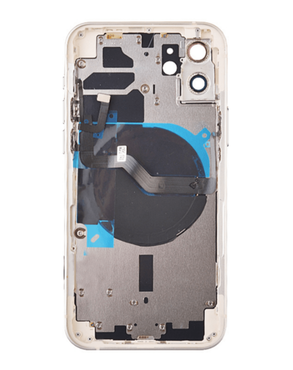 Tapa trasera con componentes pequenos preinstalados iPhone 12 (Blanco ...