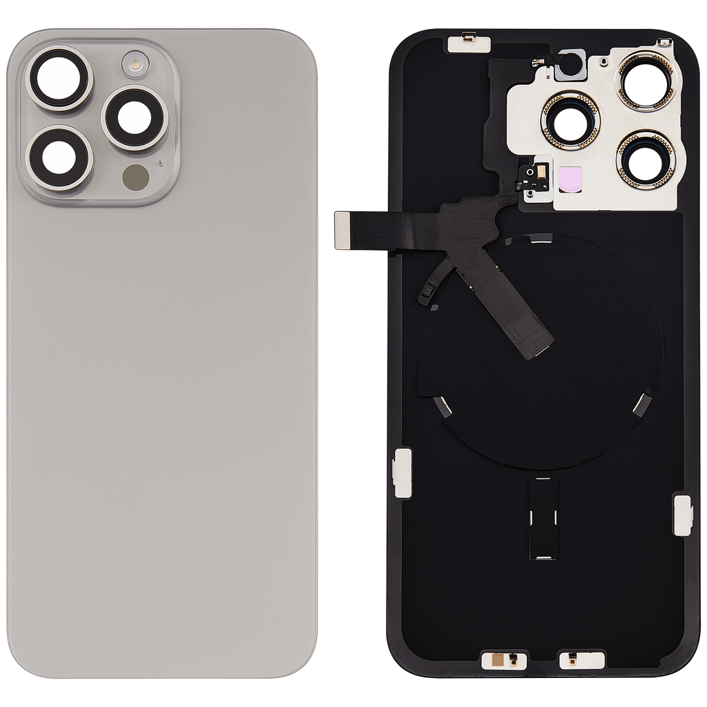 Tapa trasera para iPhone 15 Pro Max con placa, NFC, iman MagSafe y fle ...