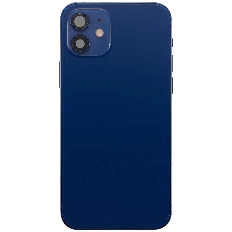 Tapa trasera con puerto de carga flex y partes pequenas iPhone 12 (Blu ...