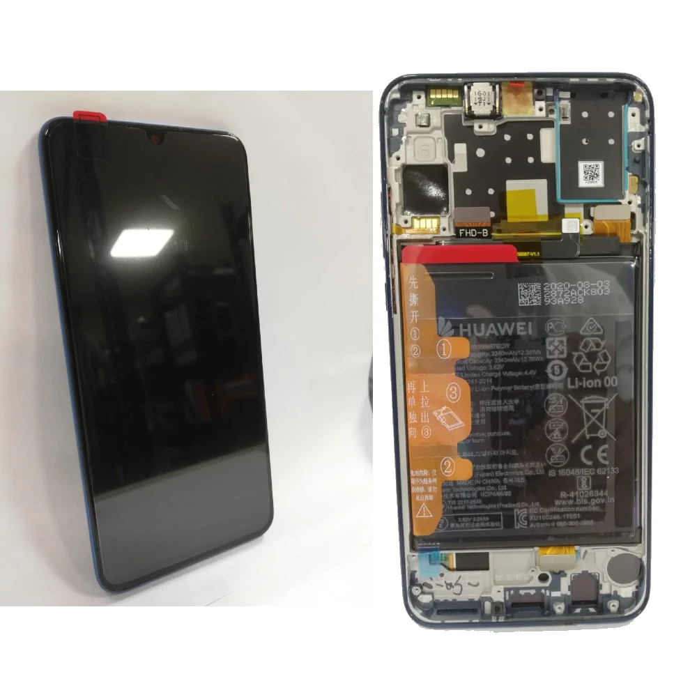 Pantalla Huawei P30 Lite Plus | Color Azul | Original con Marco y Bate ...